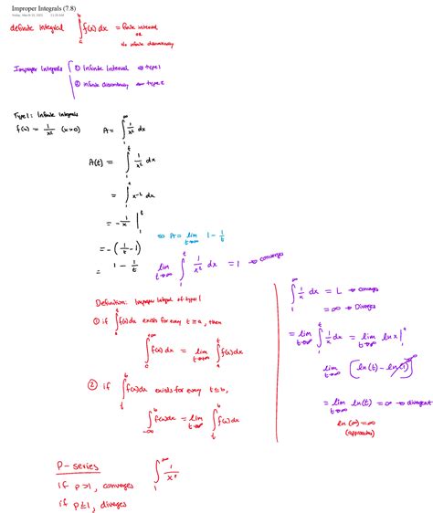 Improper Integrals 7 Studocu