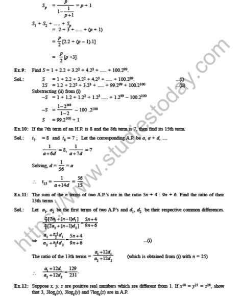 Cbse Class 10 Mathematics Arithmetic Progression Assignment Set B