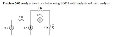 Solved Problem Analyze The Circuit Below Using BOTH Chegg