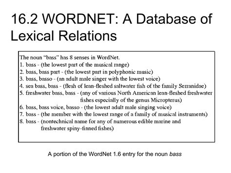 Wordnet A Database Of Lexical Relations Ppt