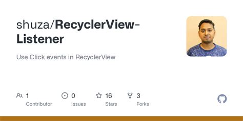 GitHub Shuza RecyclerView Listener Use Click Events In RecyclerView
