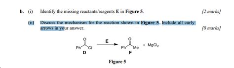 Solved B I Identify The Missing Reactants Reagents E In Chegg