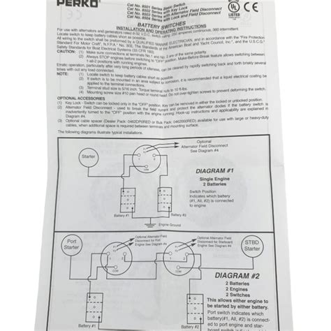 Perko Battery Isolator Switch Heavy Duty Marine 8501dp Boat Battery