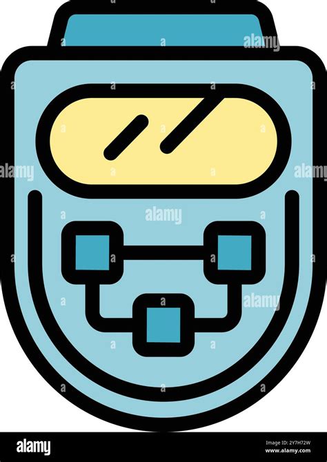 Electronic Security System Control Panel Icon Showing Squares Connected