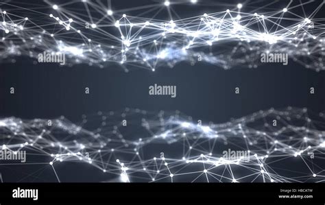 Plexus Background Technology Abstract Futuristic Structure Network Science Blue 3d