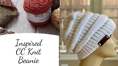 Knit An Inspired Cc Beanie Hat Tutorial Pattern Youtube