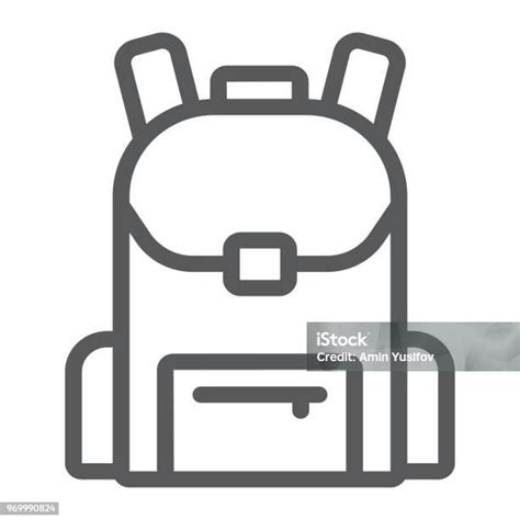 학교 가방 라인 아이콘 학교 및 교육 기호 벡터 그래픽 흰색 배경 Eps 10에 선형 패턴 배낭 아이에 대한 스톡 벡터 아트 및 기타 이미지 Istock