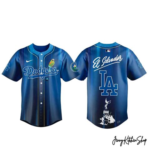 Los Angeles Dodgers Salvadoran Heritage Day 2026 Baseball Jersey