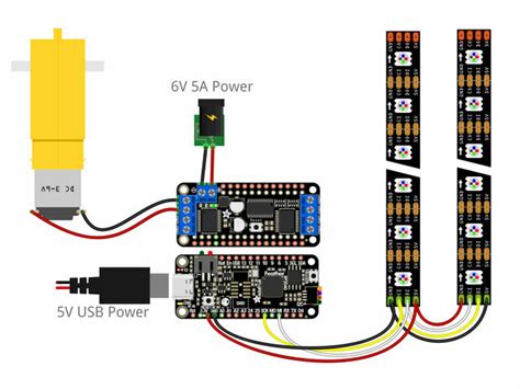 Circuit Diagram Motorized Pov Led Display Adafruit Learning System