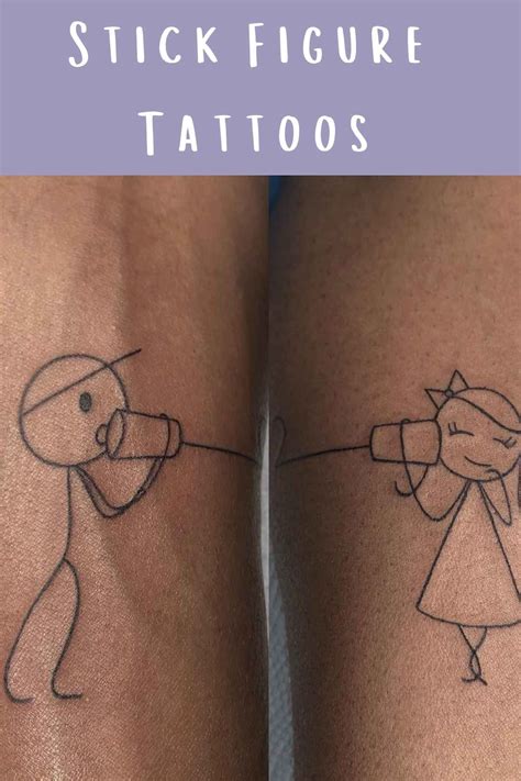 Best Friend Stick Figure Tattoo