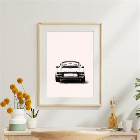 Porsche 911 G Model Rear View Art Print Minimalist Car Poster A4