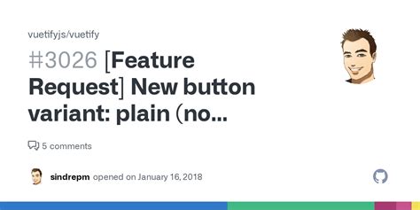 Feature Request New Button Variant Plain No Background Hover