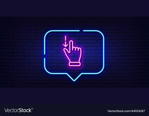 Touchscreen Gesture Line Icon Slide Down Arrow Vector Image