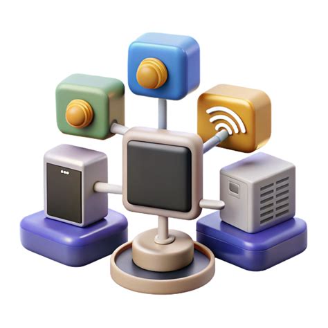 Elegant Traditional Connected Devices Network Illustration Isolated Cutout Exclusive 57409107 Png