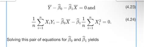 solved derive the least squares estimators when there is one