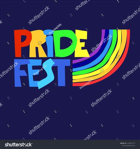 Sexual Diversity Celebrations Logo Hand Lettering Stock Vector Royalty