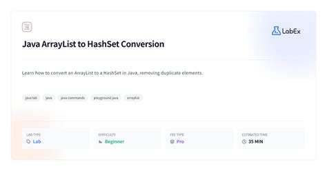 Java 에서 Arraylist 를 Hashset 으로 변환하는 방법 Labex