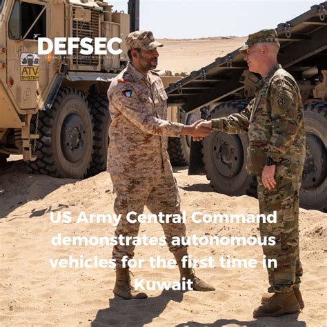 Us Army Tests Autonomous Vehicles In Kuwait Awad Mustafa
