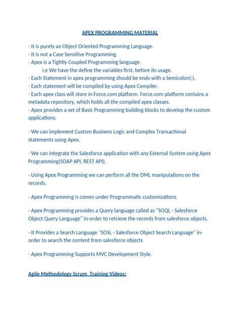 Apexprogrammingmaterial 1 1 1 Pdf Data Type Constructor Object Oriented Programming