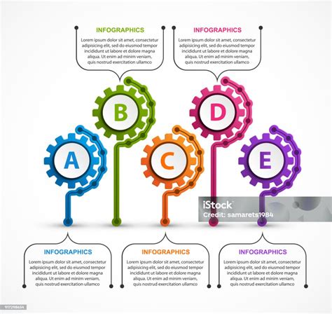 기어 Infographic를 추상화 합니다 디자인 요소입니다 비즈니스 프레 젠 테이 션 또는 정보 배너에 대 한 인포