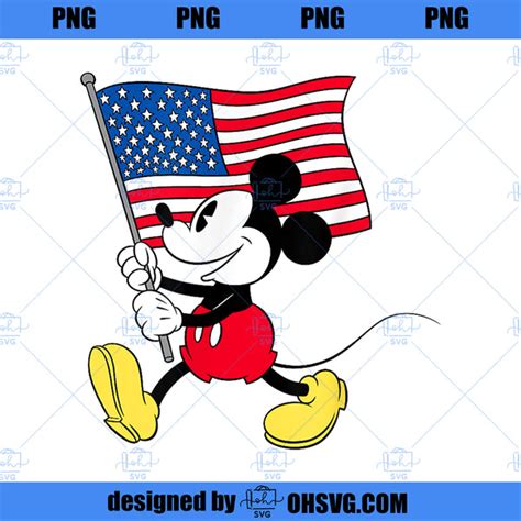 Disney Mickey Mouse Americana Flag Png Disney Png Mickey Friends Png Ohsvg