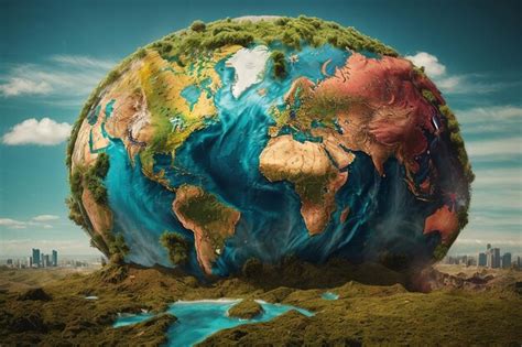 Premium Ai Image Global Globalization World Map Environmental Concservation Concept