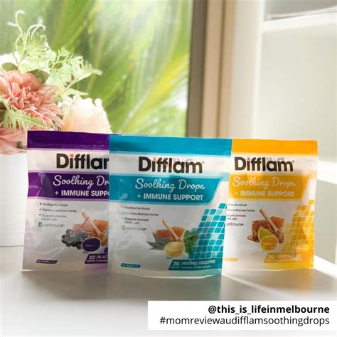 Difflam Soothing Drops Immune Support Menthol Eucalyptus 20 Pack