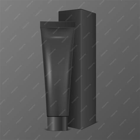 Premium Vector Vector 3d Realistic Plastic Metal Blck Tooth Paste