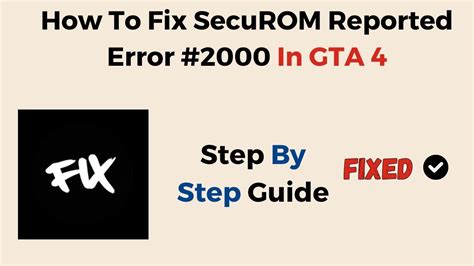 how to fix securom reported error 2000 in gta 4 youtube