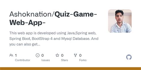 Github Ashoknationquiz Game Web App This Web App Is Developed