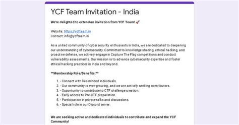 Ycf Team On Linkedin Ycf Team Invitation India