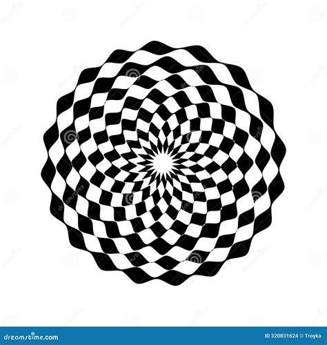 Whirl Movement Illusion Abstract Circle Op Art Design Stock Vector Illustration Of Ripple