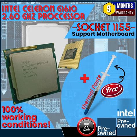 Intel Celeron G1610 2.6GHz Dual-Core Ivy Bridge Support mother Socket ...