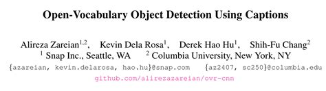Ovd Open Vocabulary Object Detection Using Captionscvpr 2021 Oral Csdn博客