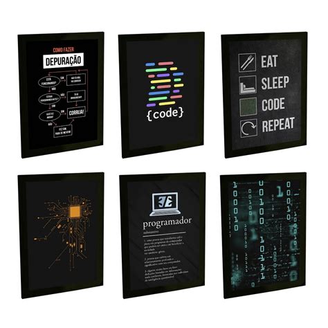 Quadros Decorativos Programação Programador Processo De Desenvolvimento