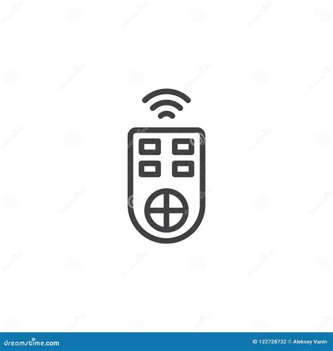 Remote Control Outline Icon Stock Vector Illustration Of Device Outline 122728732