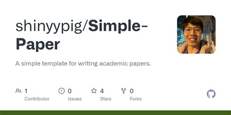 Github Shinyypig Simple Paper A Simple Template For Writing Academic Papers