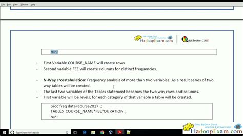 Module 8b Sas Base Data Summarization Youtube
