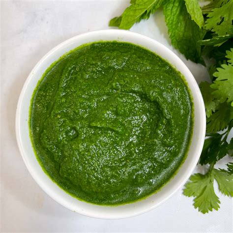 Coriander Mint Chutney Indian Green Chutney Indian Veggie Delight