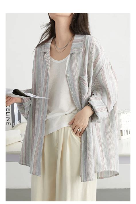 Женская хлопковая рубашка в стиле ретро Aliexpress