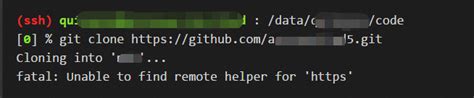 fatal unable to find remote helper for 错误解决方案