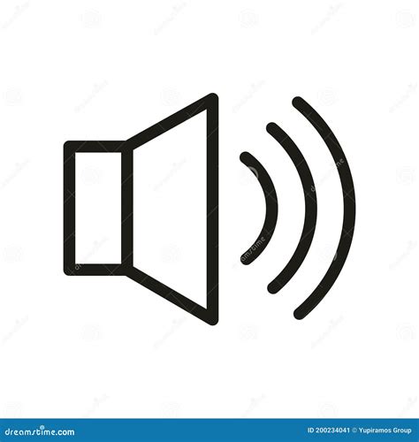 user interface sound volume button linear style stock vector
