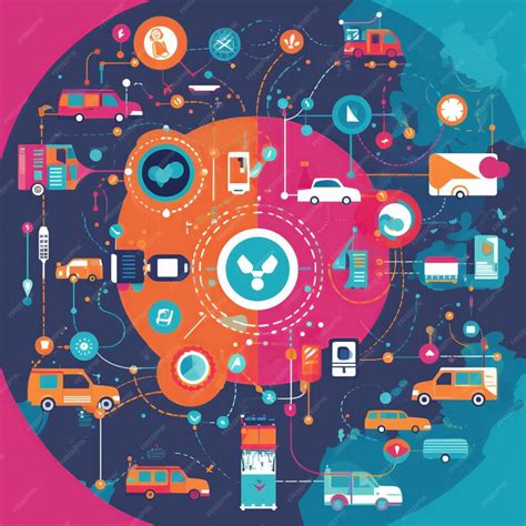 Premium Ai Image Iot Communication Protocols Illustration