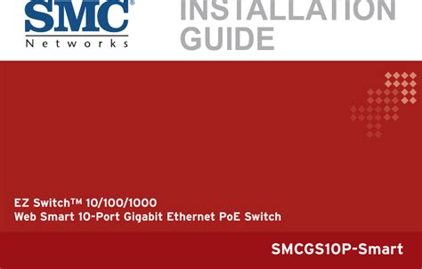 Smc Networks Smcgs10P Users Manual Smart Installation Guide