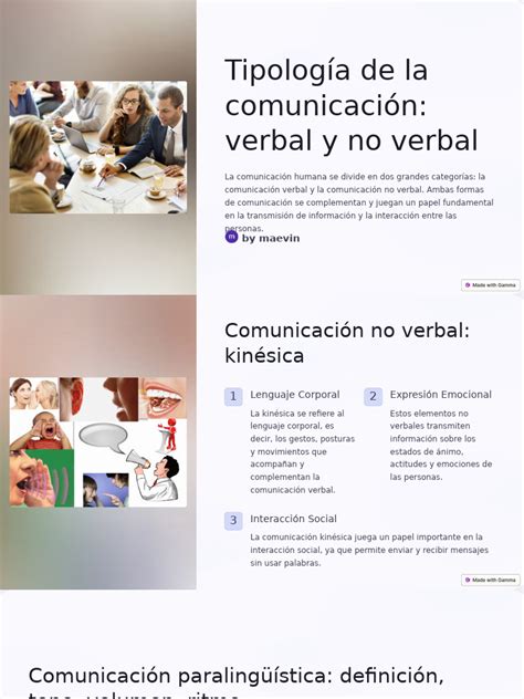 Tipos De Comunicación Verbal Y No Verbal Pdf Comunicación