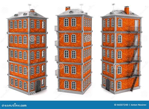 Brick Building With Whiteboard Stock Image 91467433