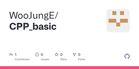 Github Woojungecppbasic