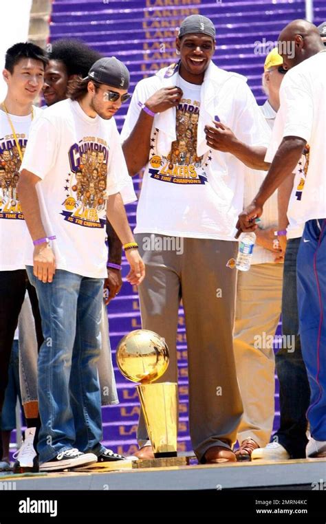 The Los Angeles Lakers Celebrate Their Nba Championship With A Parade