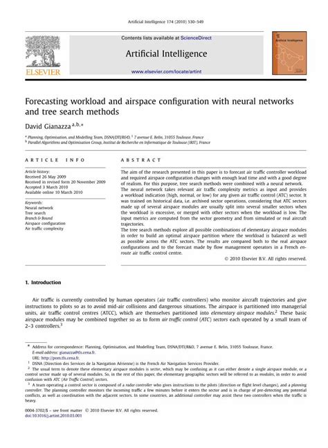 Pdf Forecasting Workload And Airspace Configuration With Neural Networks And Tree Search