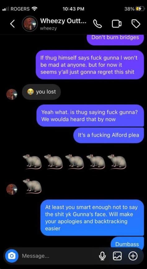 wheezy is not working with gunna anymore according to these leaked dms